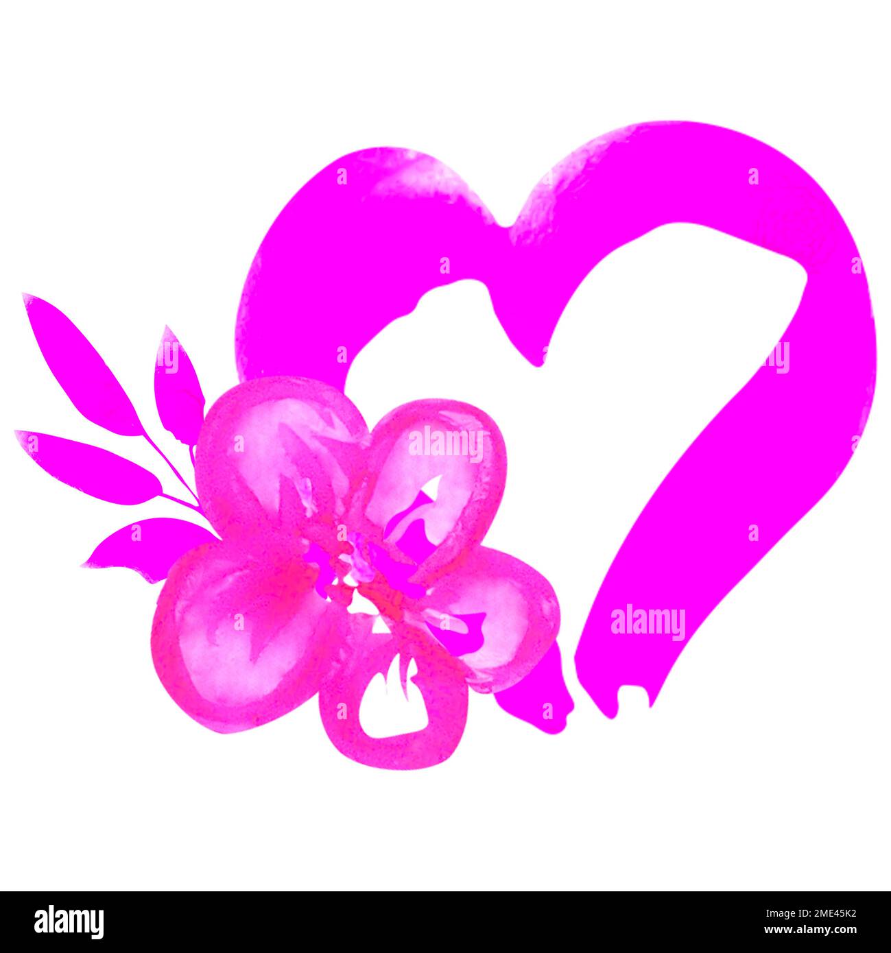 Pink Hearts And Flowers Clipart