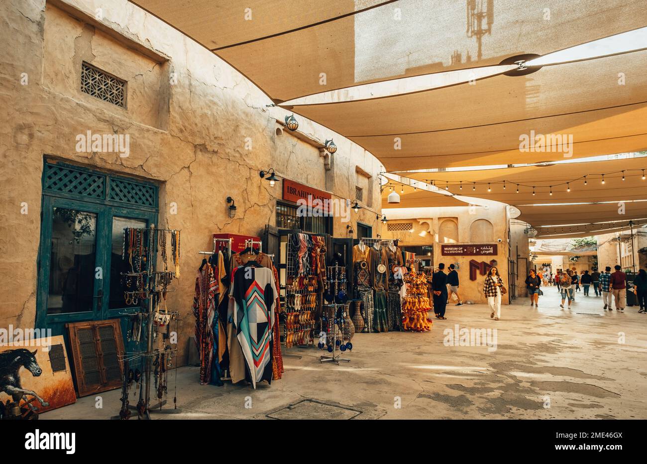 Al seef at Dubai Creek, Dubai UAE Stock Photo - Alamy