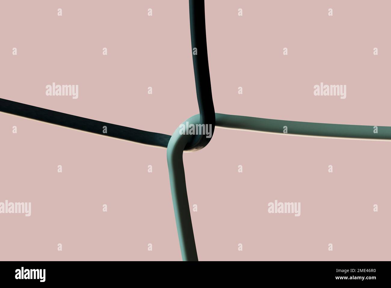 3D rope rendering against pink background Stock Photo - Alamy