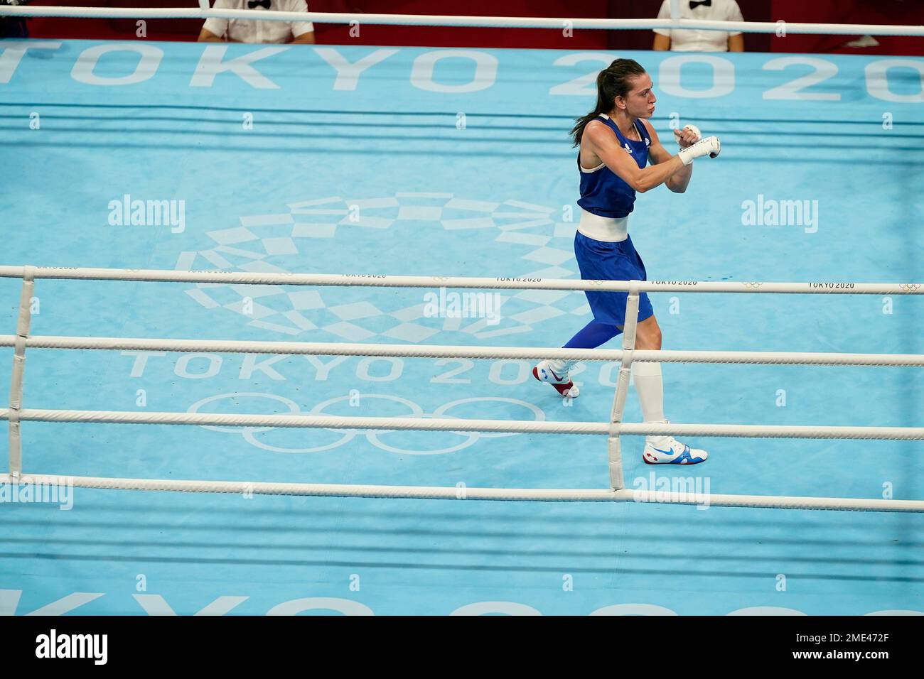Britain's Karriss Artingstall after her women's featherweight 57-kg ...