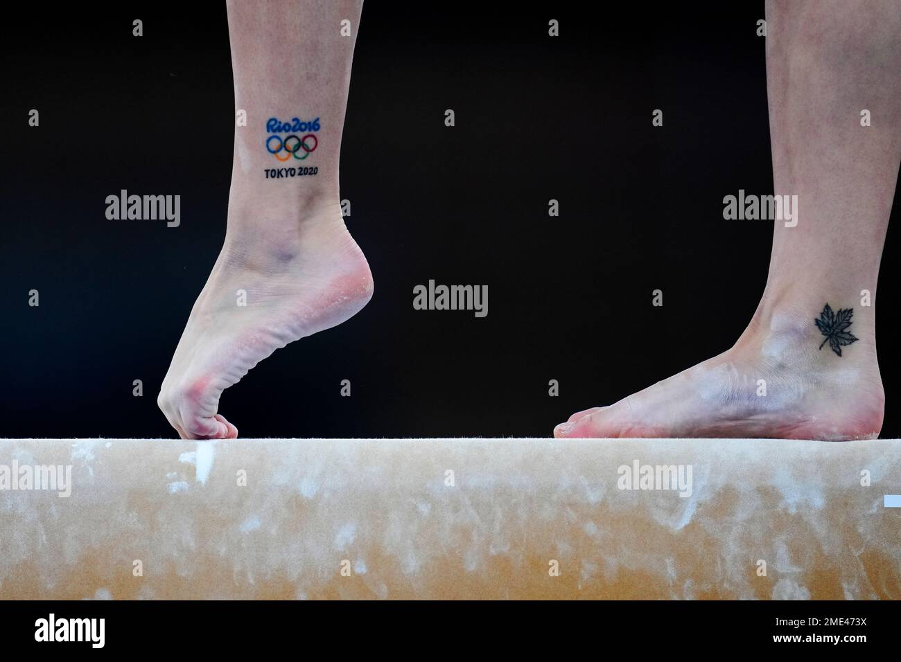 Shallon Olsen, of Canada, performs on the balance beam during the women ...