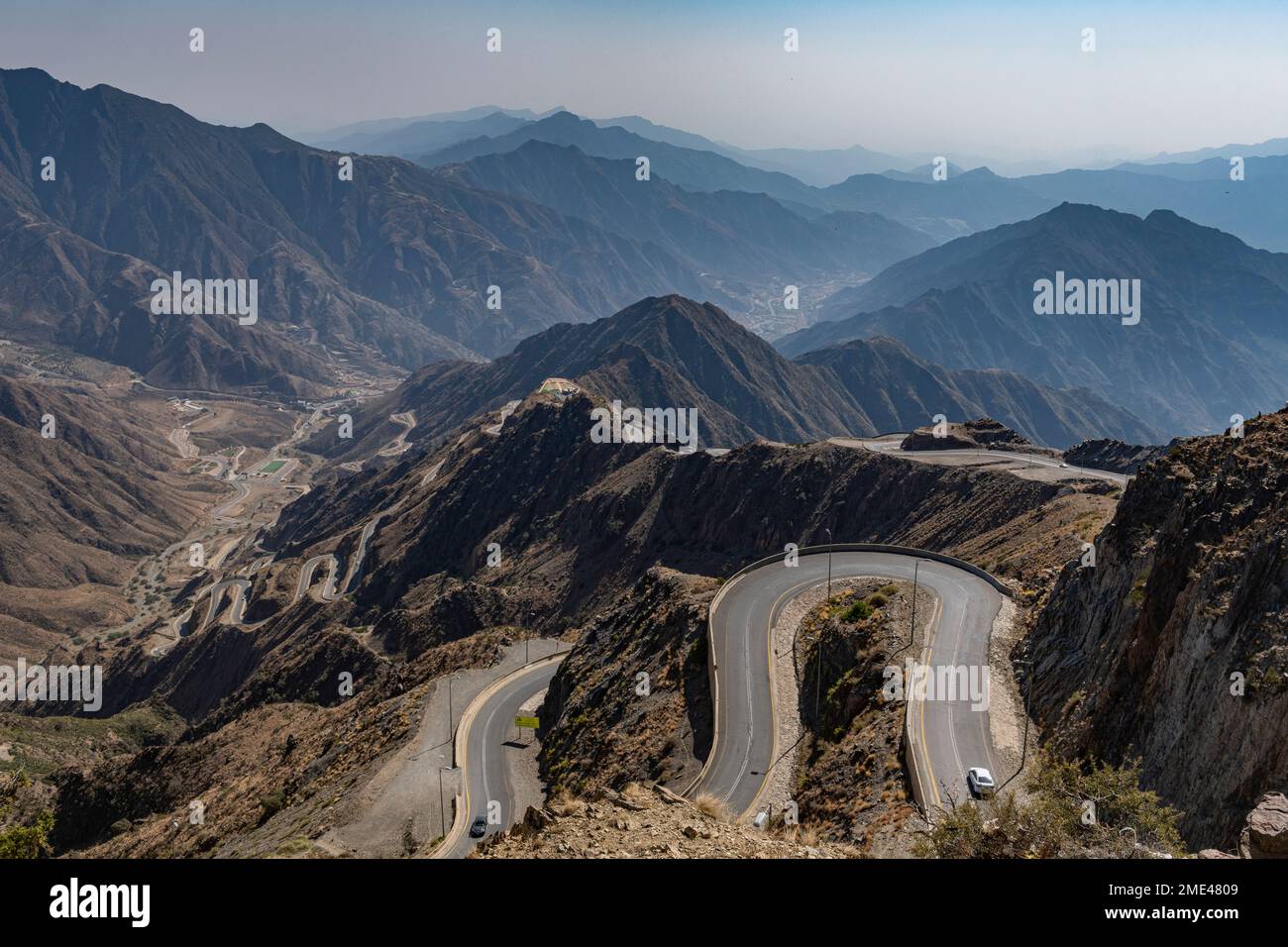 Saudi Arabia, Asir, Abha, Mountain pass in Al Souda mountains Stock ...