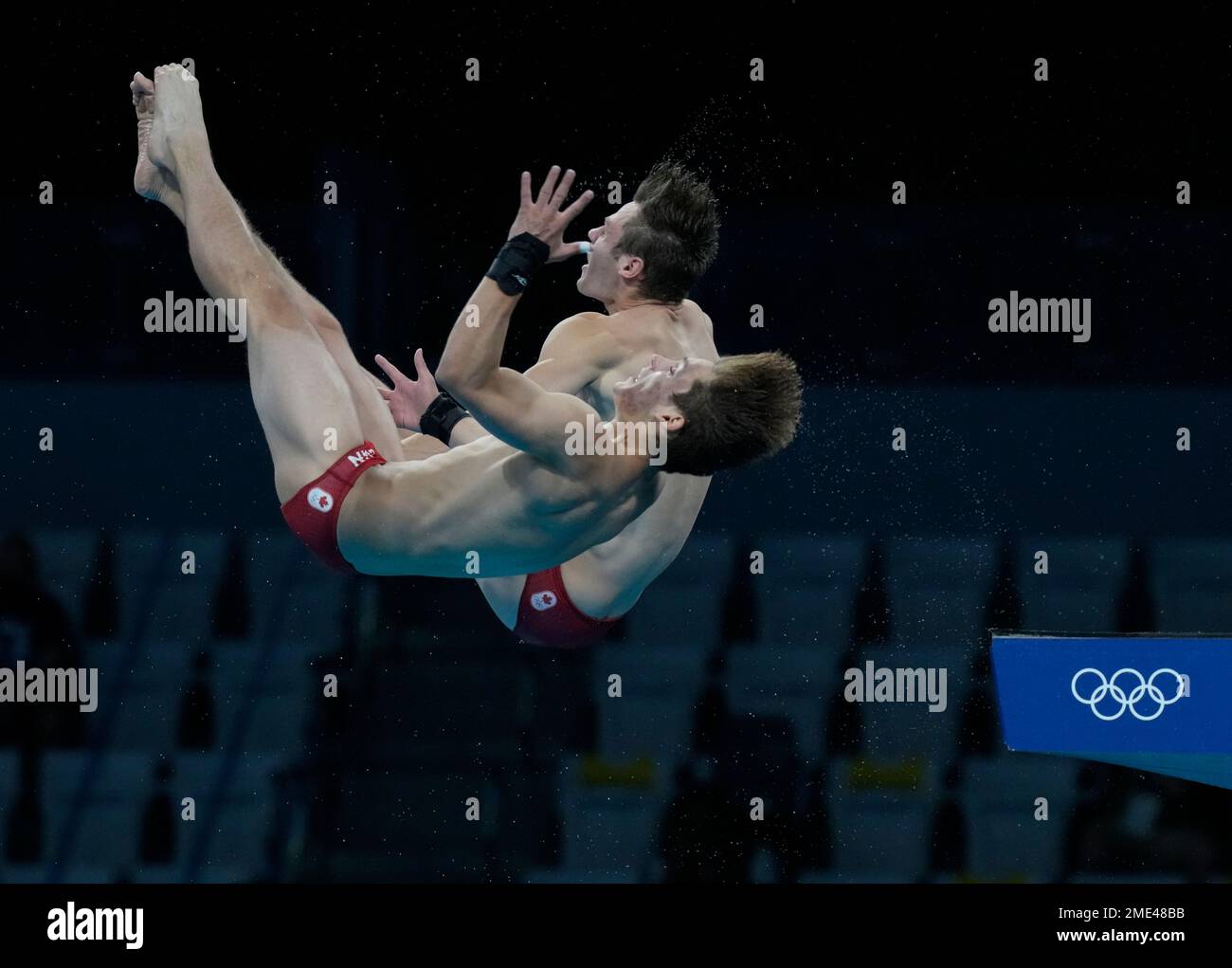 Vincent Riendeau and Nathan Zsombor-Murray of Canada compete during the ...
