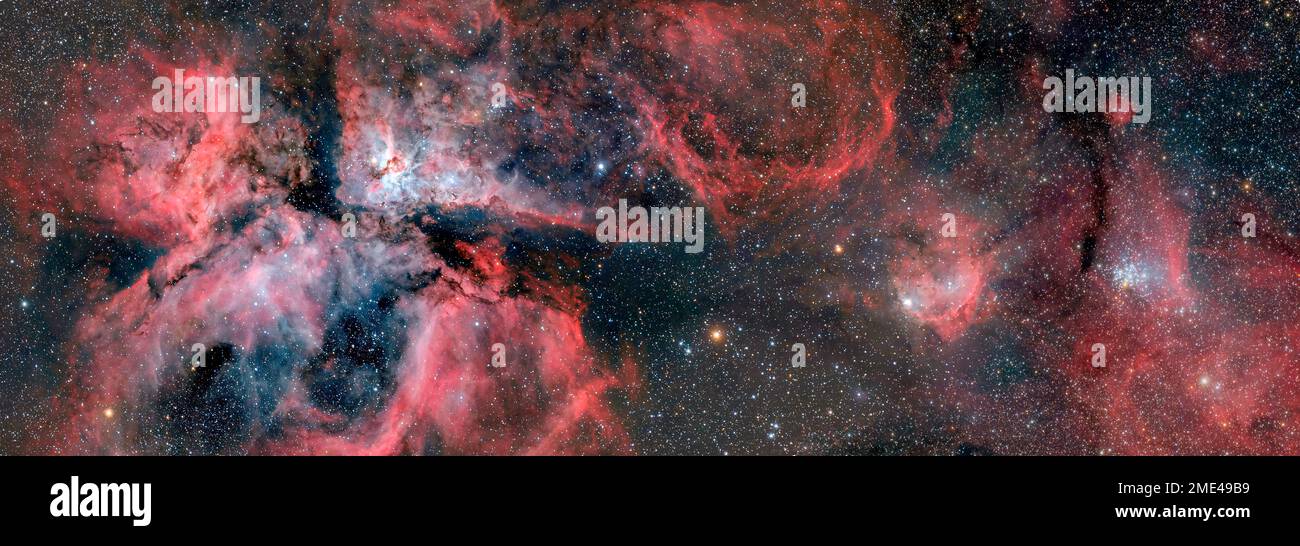 Panoramic view of Eta Carinae Nebula Stock Photo - Alamy