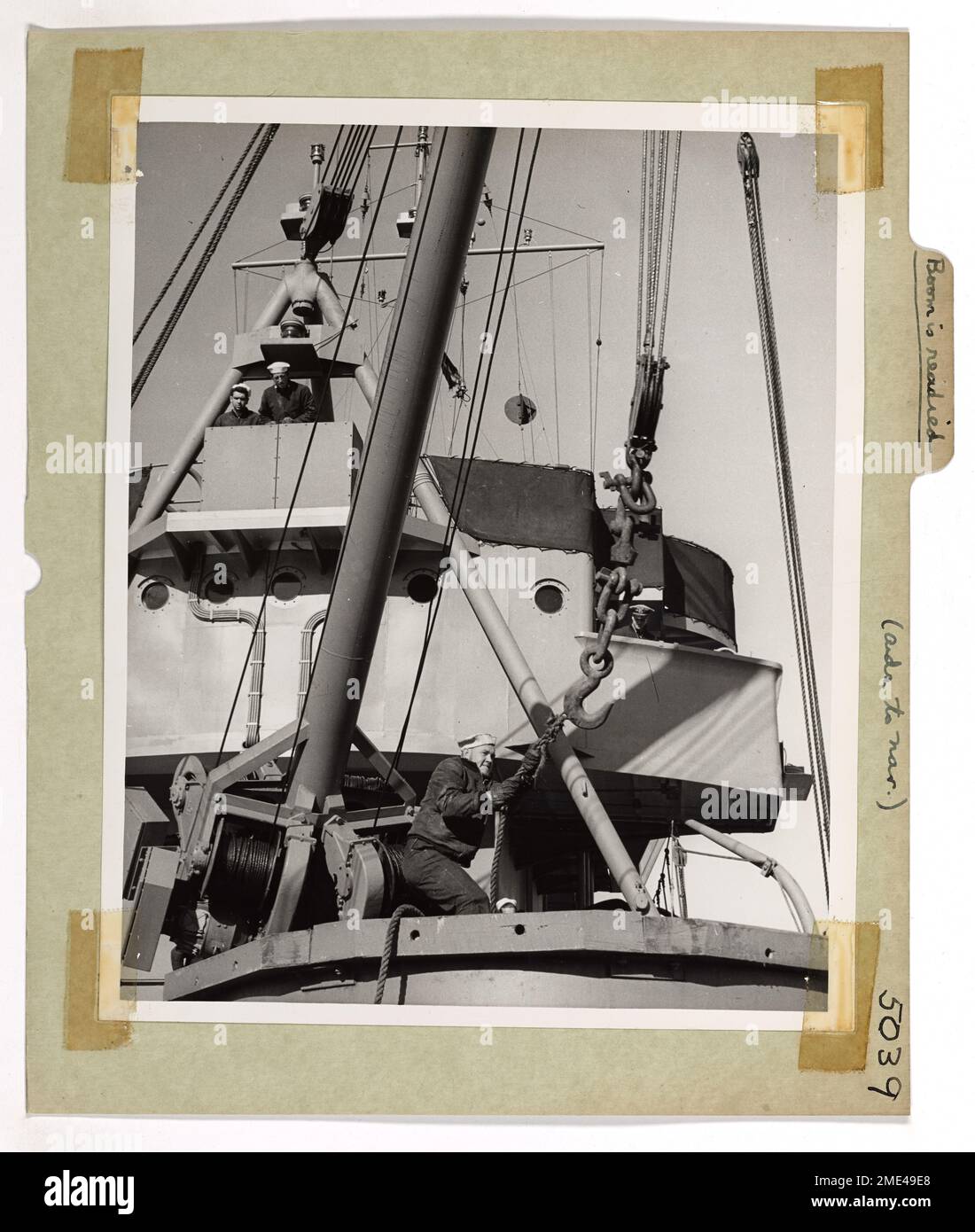 Coast Guardsmen aboard the buoy tender LAUREL prepare to deploy a 20 ...