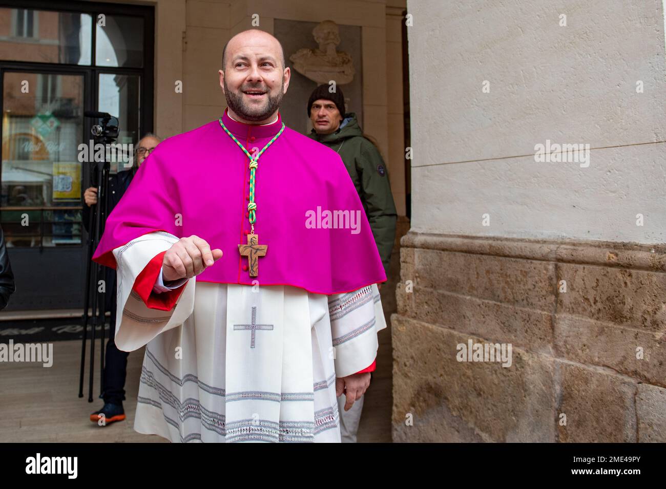 Rieti, Italy. 21st Jan, 2023. Don Vito Piccinonna, is the bishop of ...