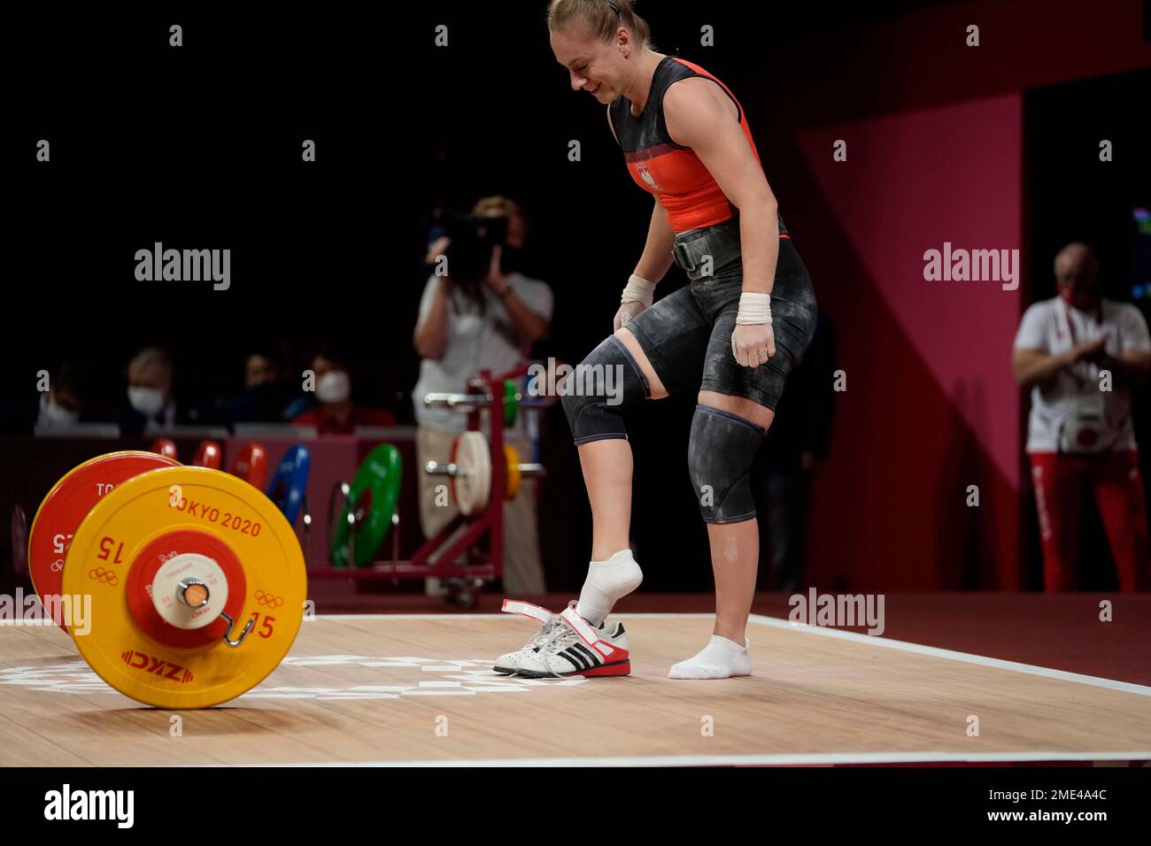 Rachel Leblanc-Bazinet of Canada removes her shoes to pay respect to ...