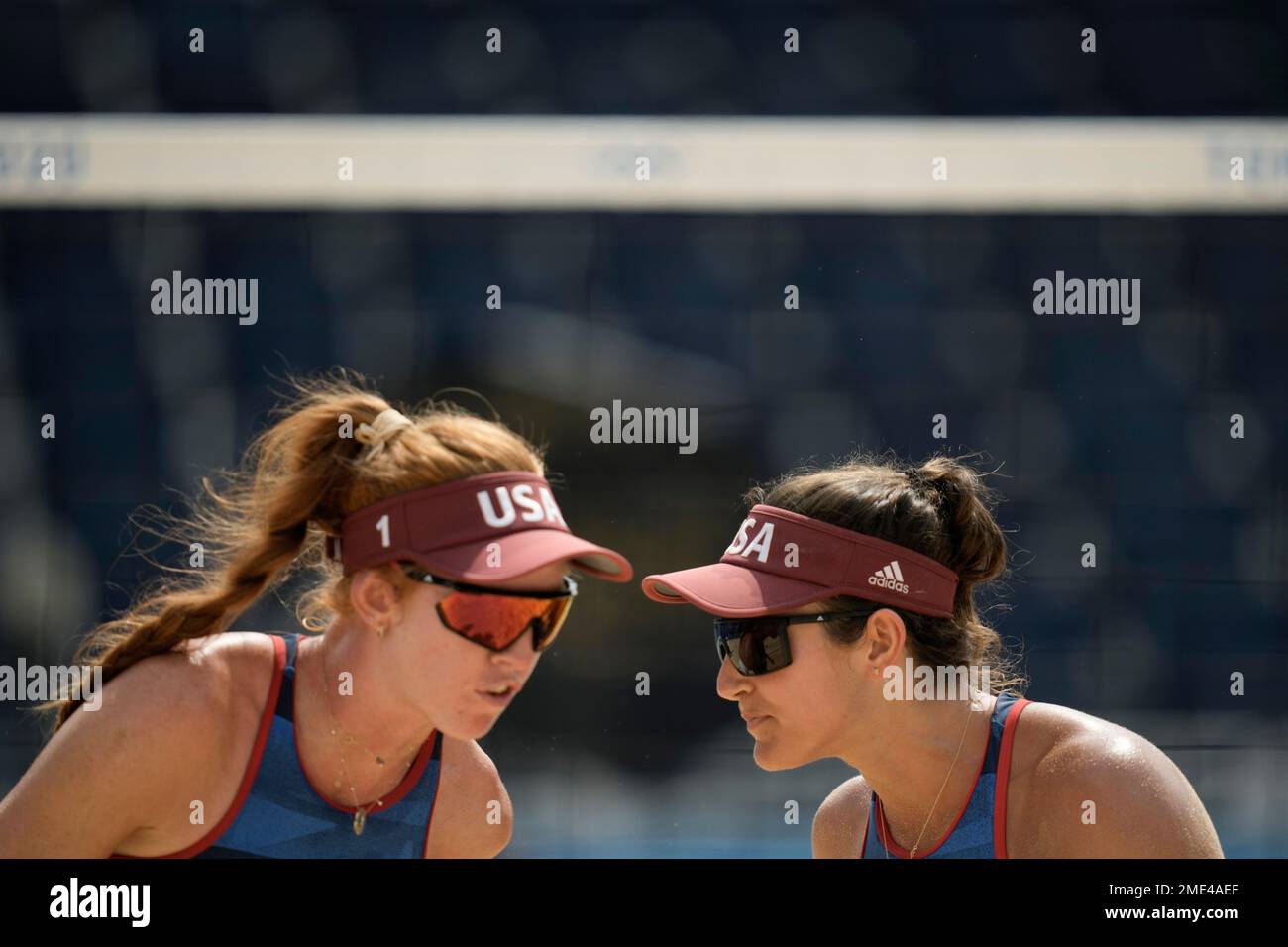 Kelly Claes, left, of the United States, and teammate Sarah Sponcil ...