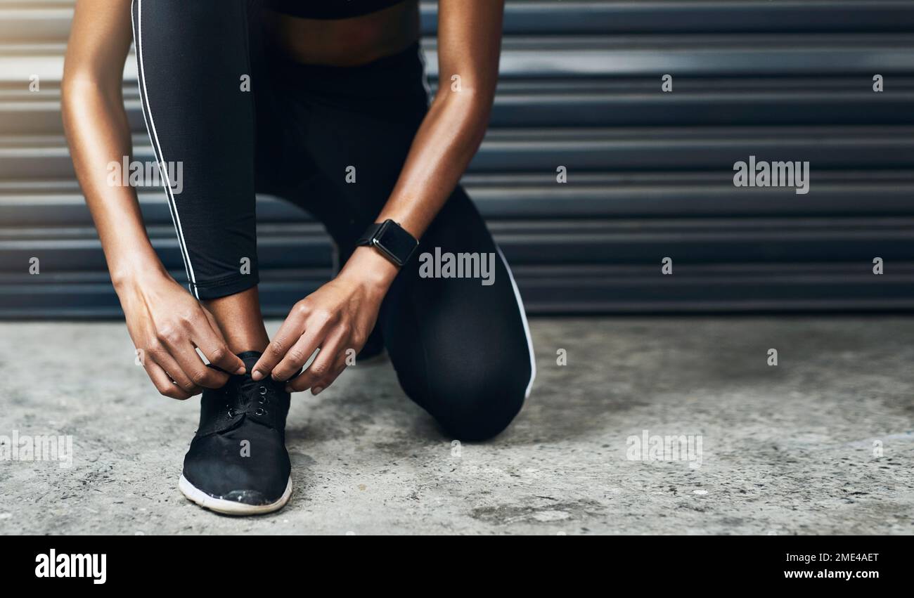 Secured shoes woman hi-res stock photography and images - Alamy