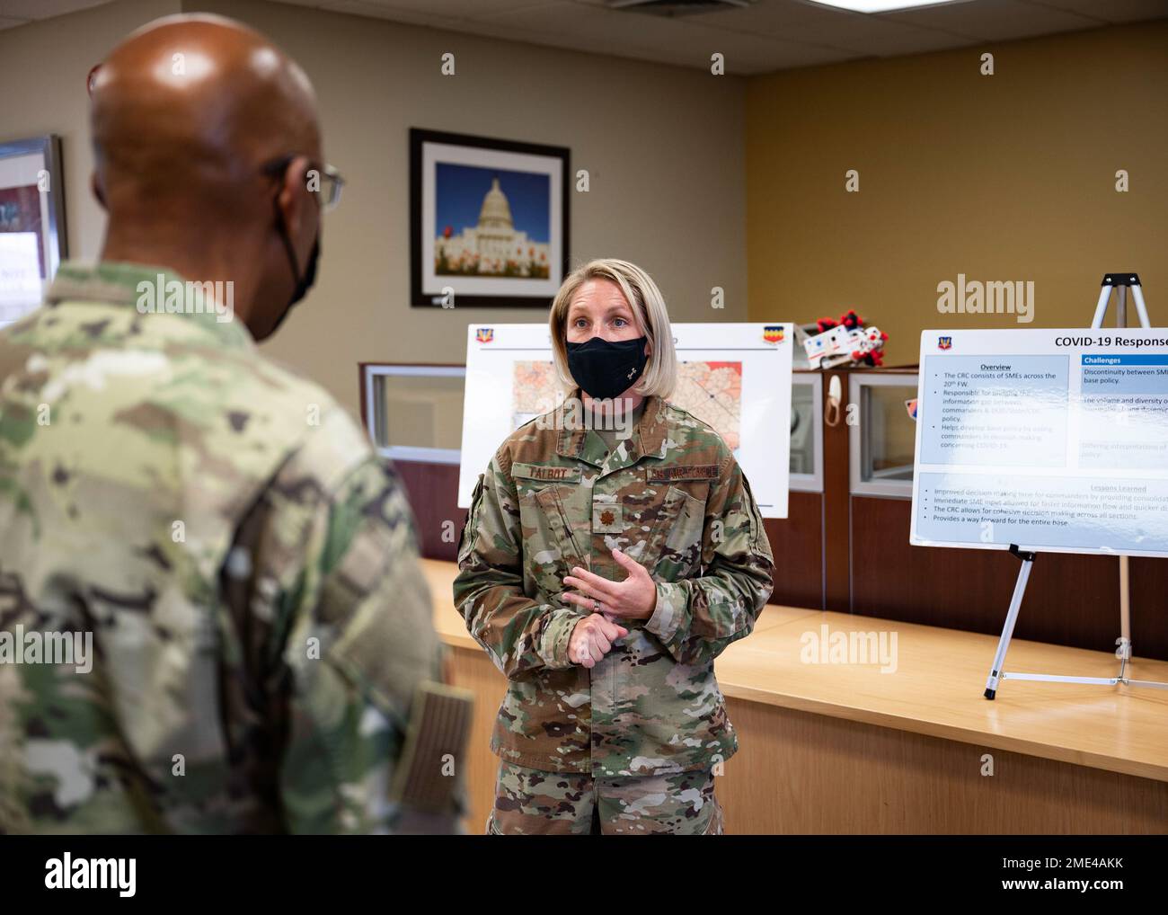 U.S. Air Force Maj. Ashley Talbot, 20th Medical Group public health ...