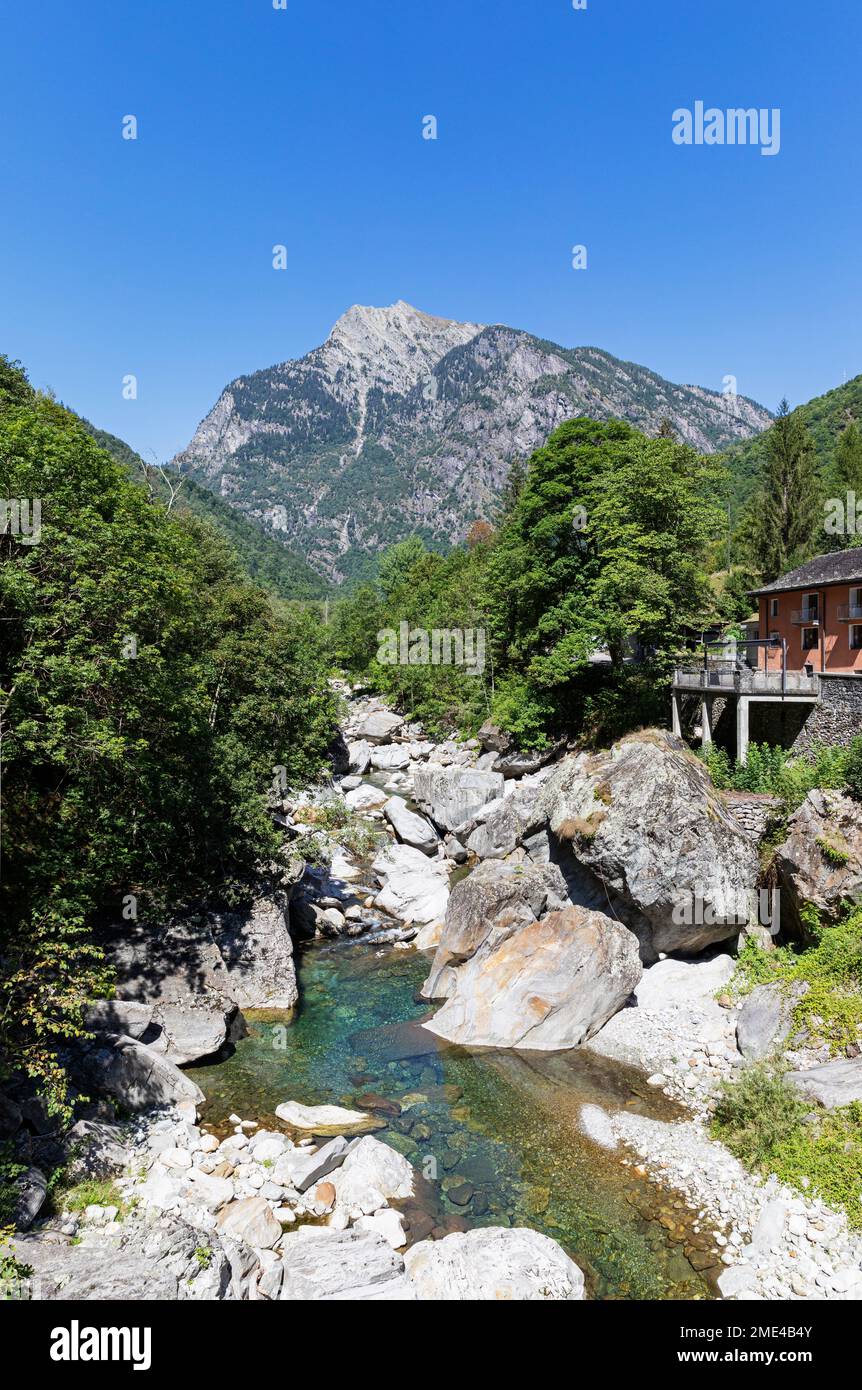 Small stream of water through the valley with clear sky hi-res stock ...