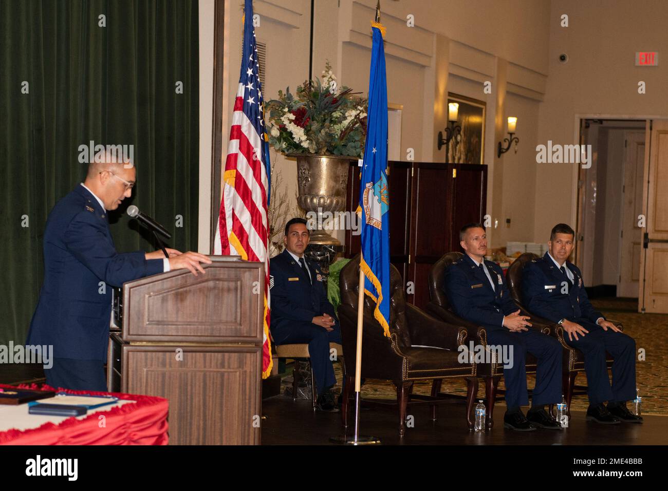 U.S. Air Force Col. Vincent Krepps, left, Senior Materiel Leader, SML ...