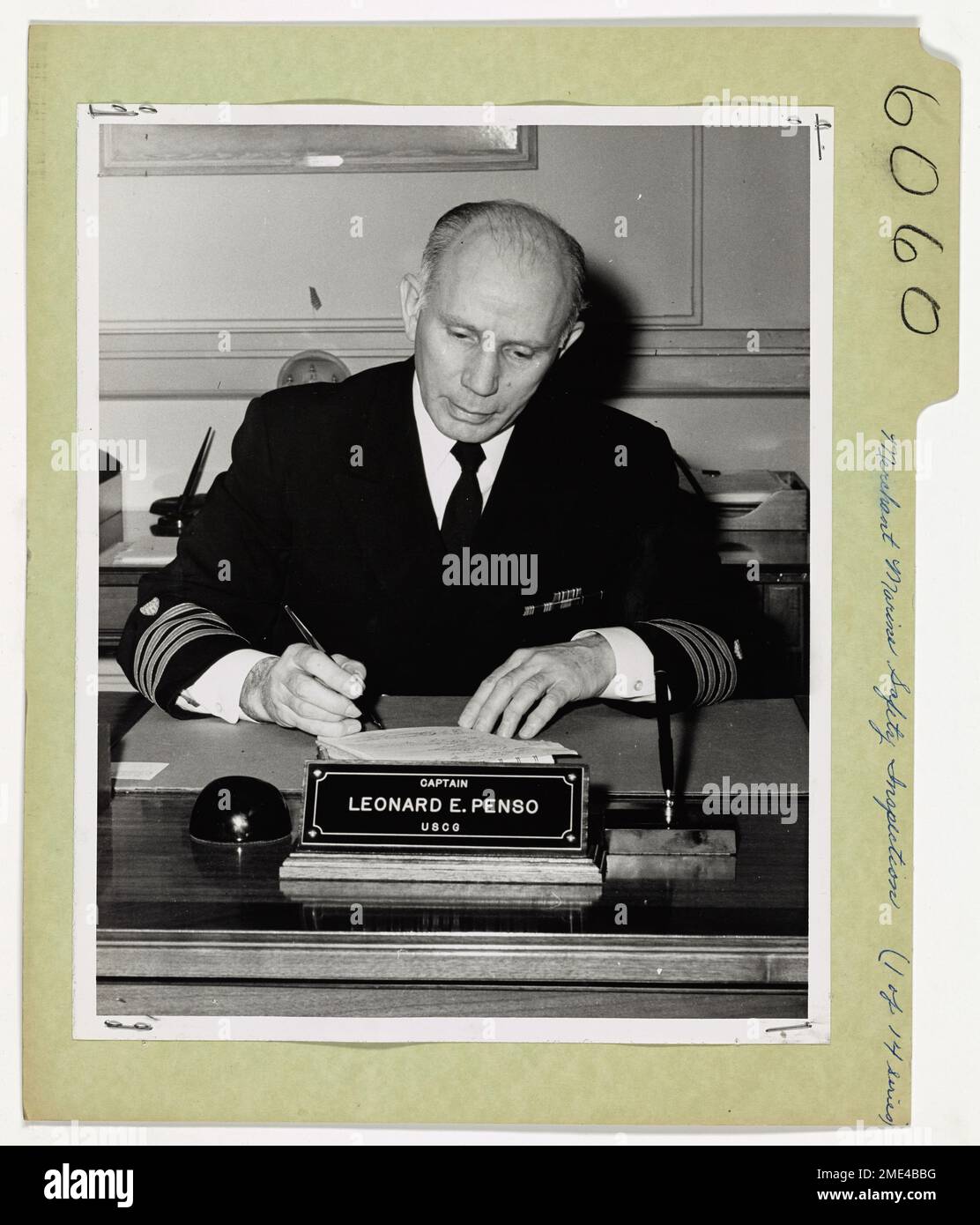 Captain Leonard E. Penso, USCG, oversees Coast Guard Merchant Marine ...