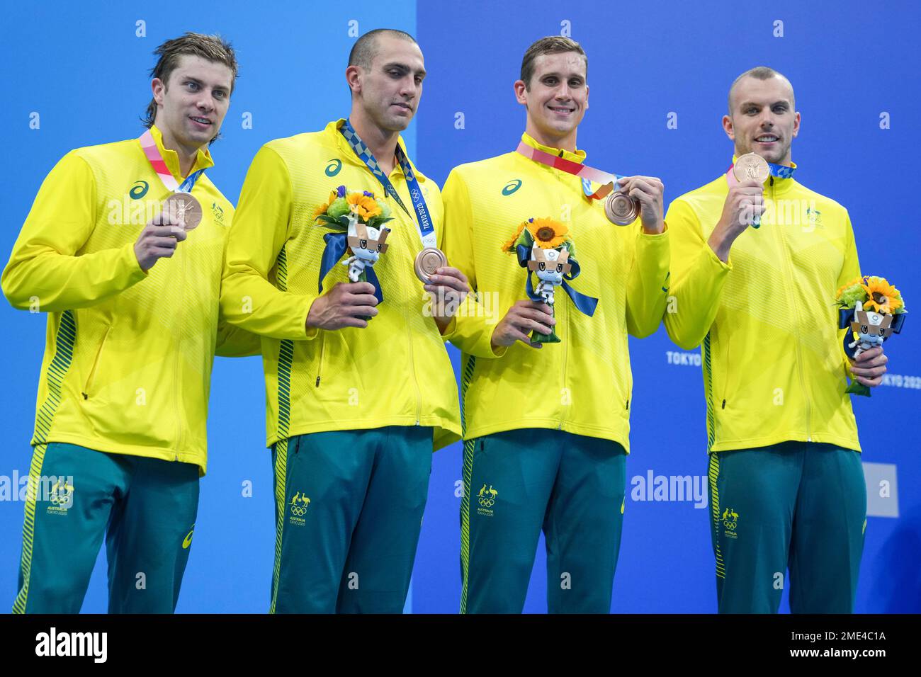 Australia's men's 4x100m freestyle relay team of Matthew Temple, Zac ...
