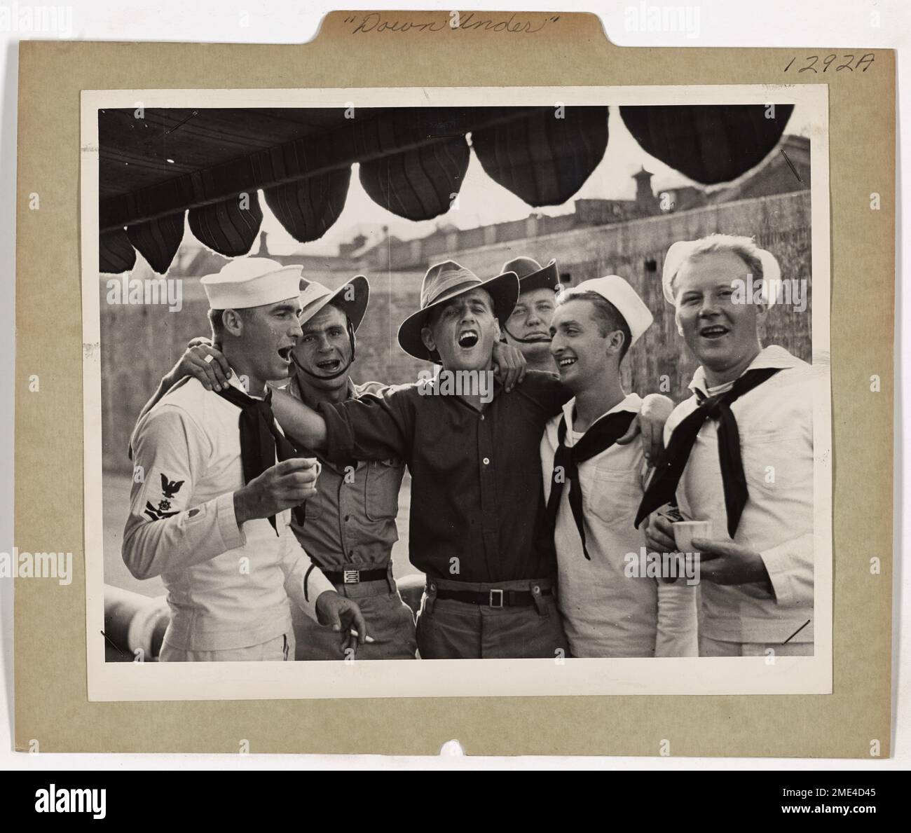 Coast Guardsmen join their allied soldiers in singing 'auld lang syne ...