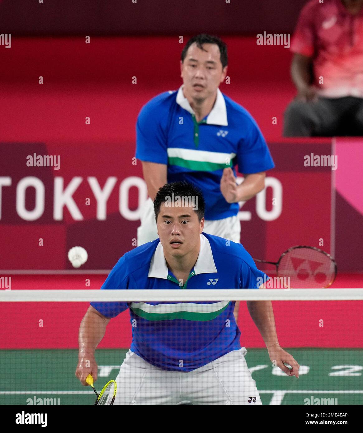 The United States' Phillip Chew and Ryan Chew play against Japan's ...