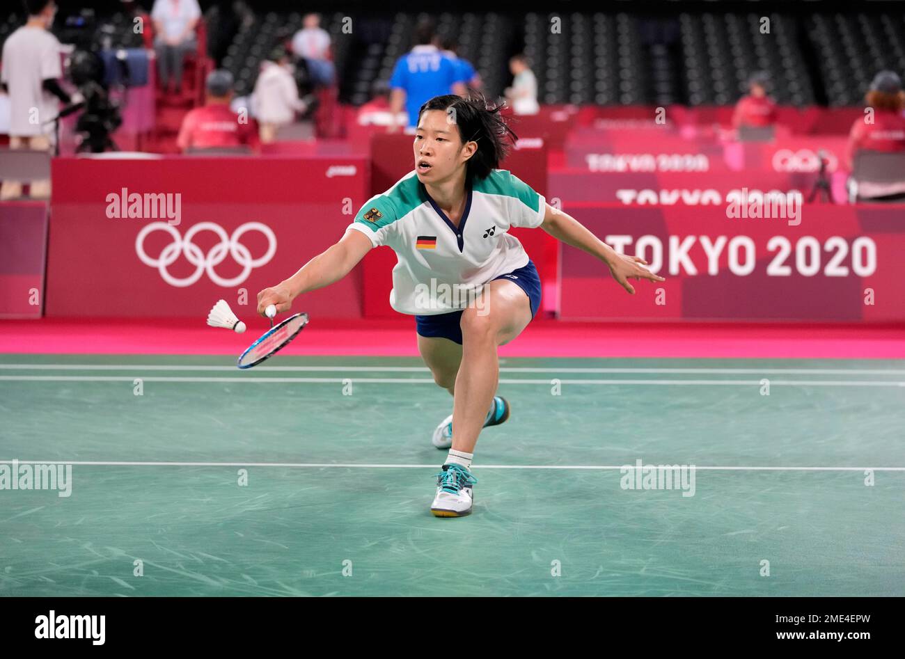 Germany's Yvonne Li plays against Evgeniya Kosetskaya of the Russian ...
