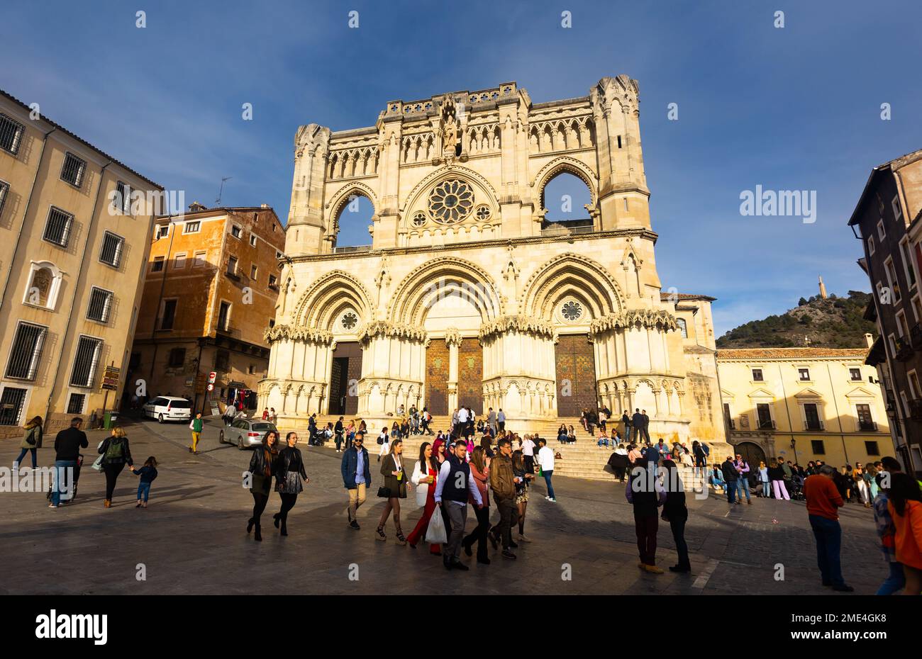 Cuenca, Spain - April 11, 2022: Stone building in gothic style, main ...