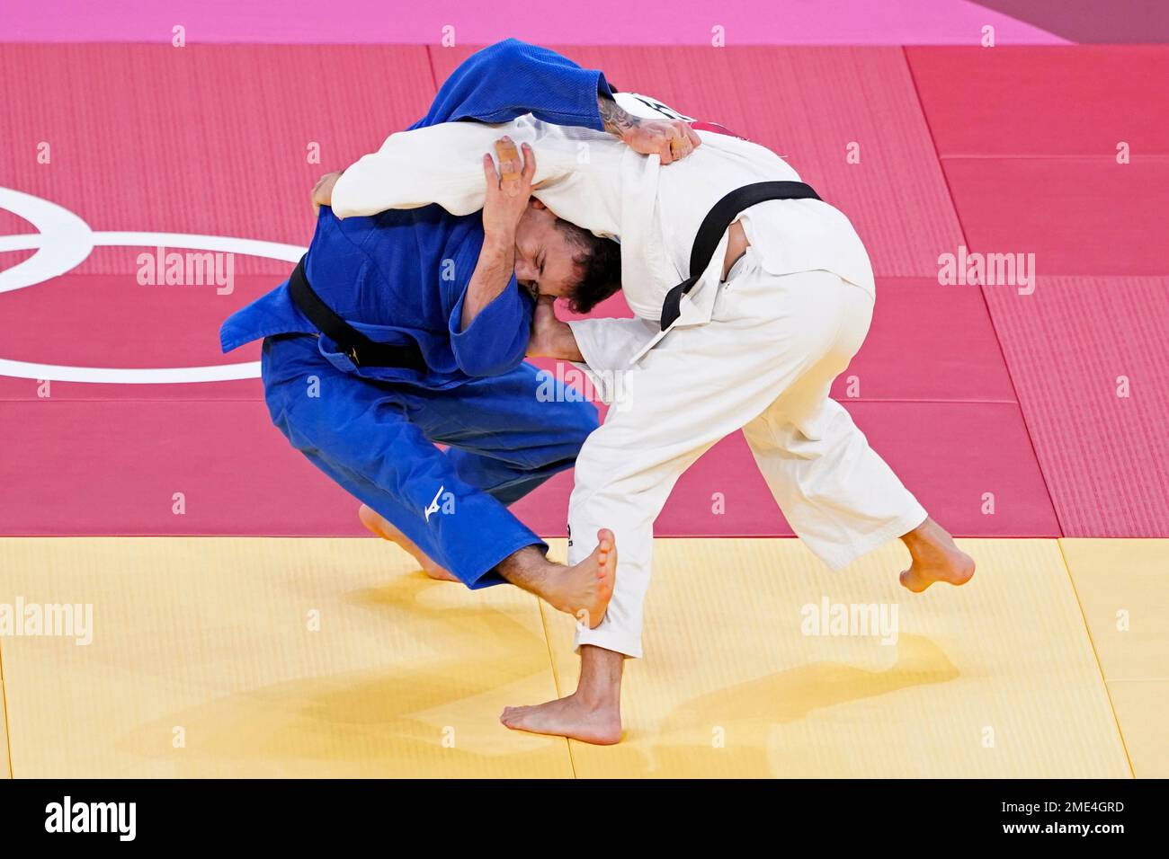 Baruch Shmailov, of Israel, right, and Daniel Cargnin, of Brazil ...