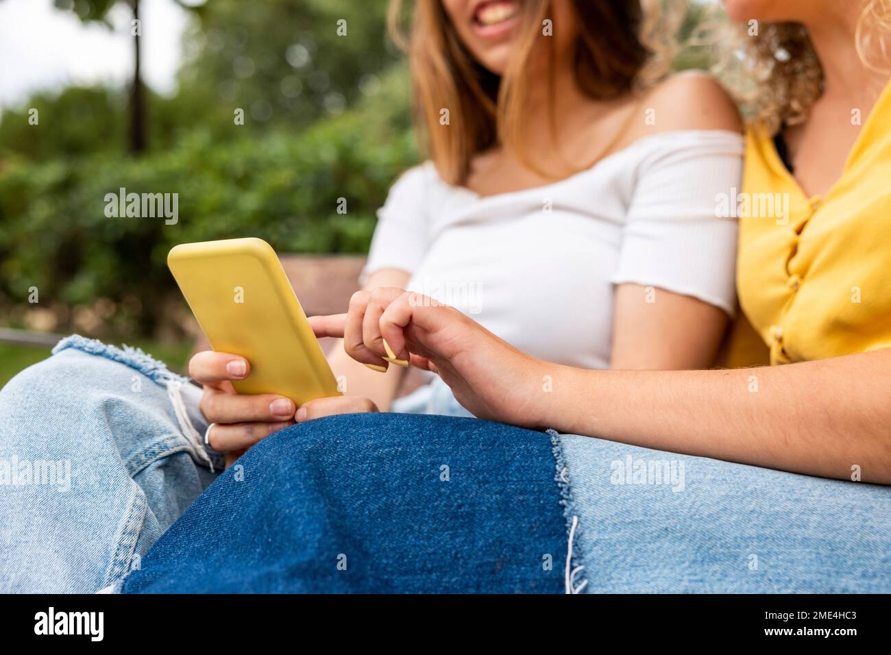 Using two hands hi-res stock photography and images - Alamy