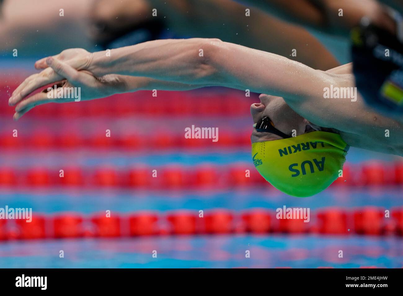 Mitch Larkin of Australia starts in his heat of the men's 100-meter ...