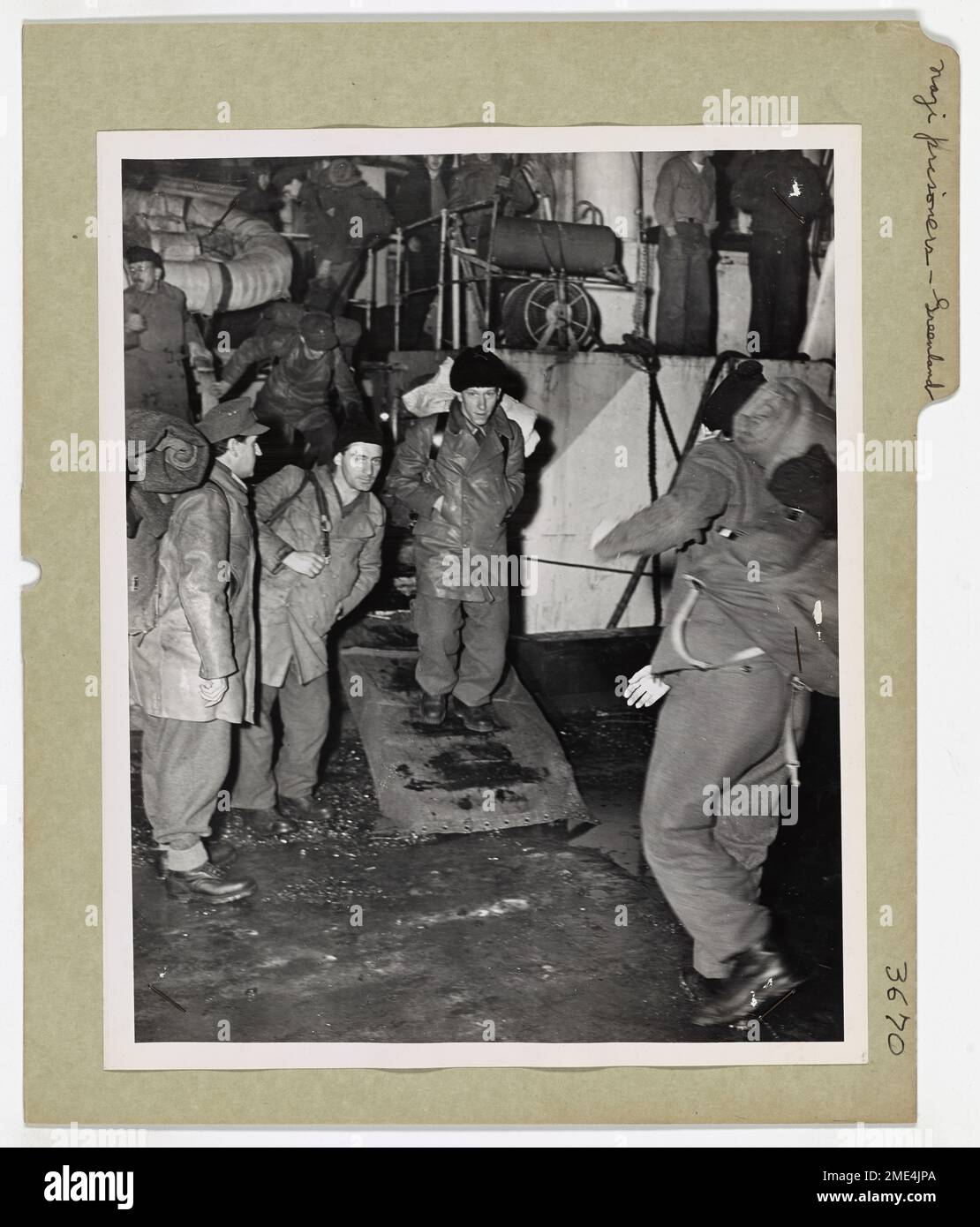 Captured Nazi prisoners, part of a group of 60 soldiers taken by the U ...