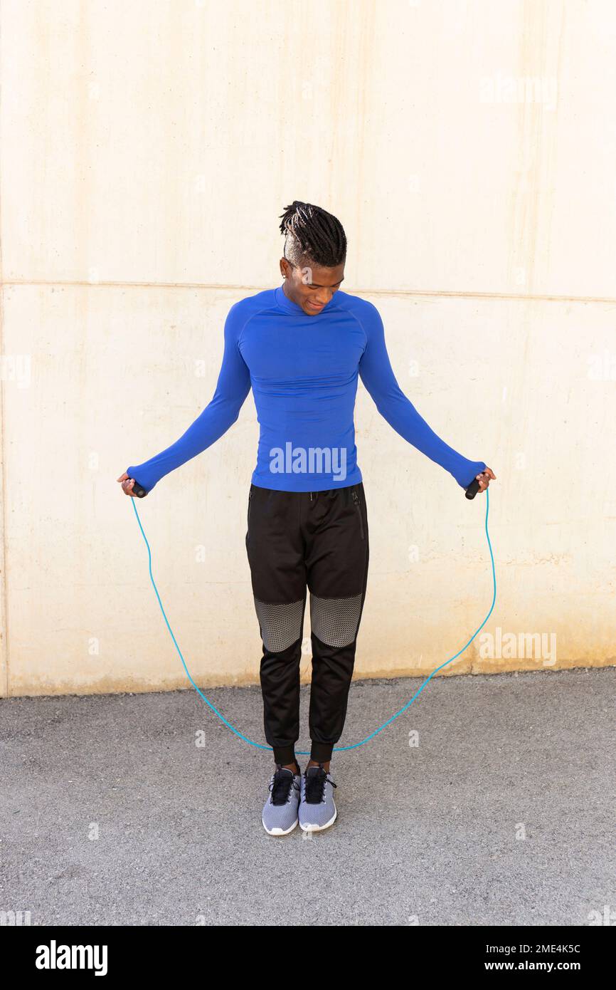 Jumping rope man in industrial hi-res stock photography and images - Alamy