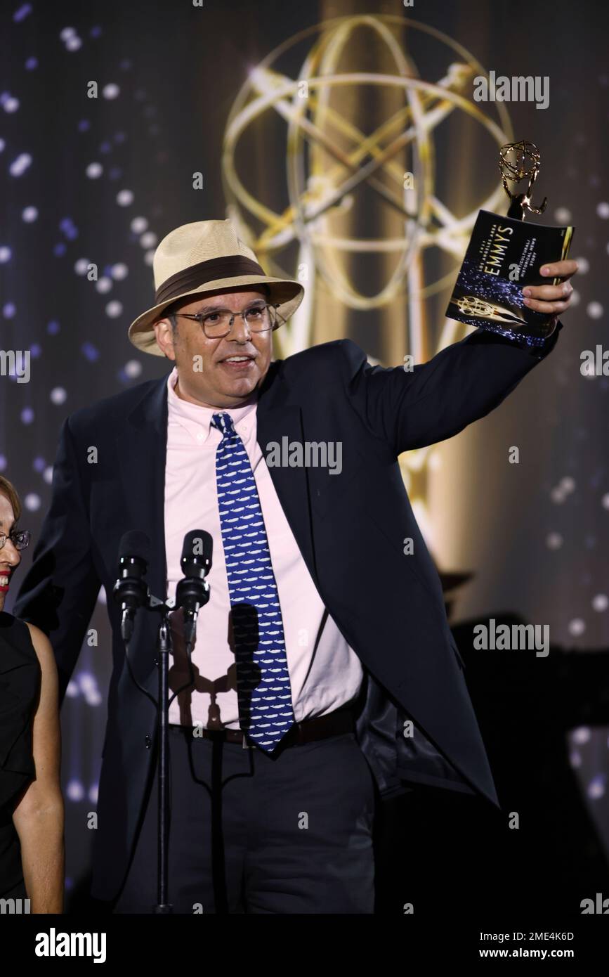 Andras Fernando Pruna accepts the Art/Cultural/Historical News Story ...