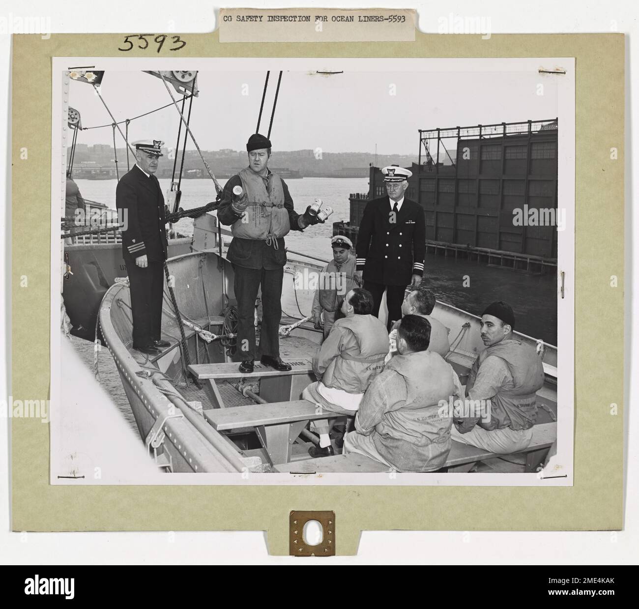 Coast Guard officers perform safety inspections on ocean liners ...