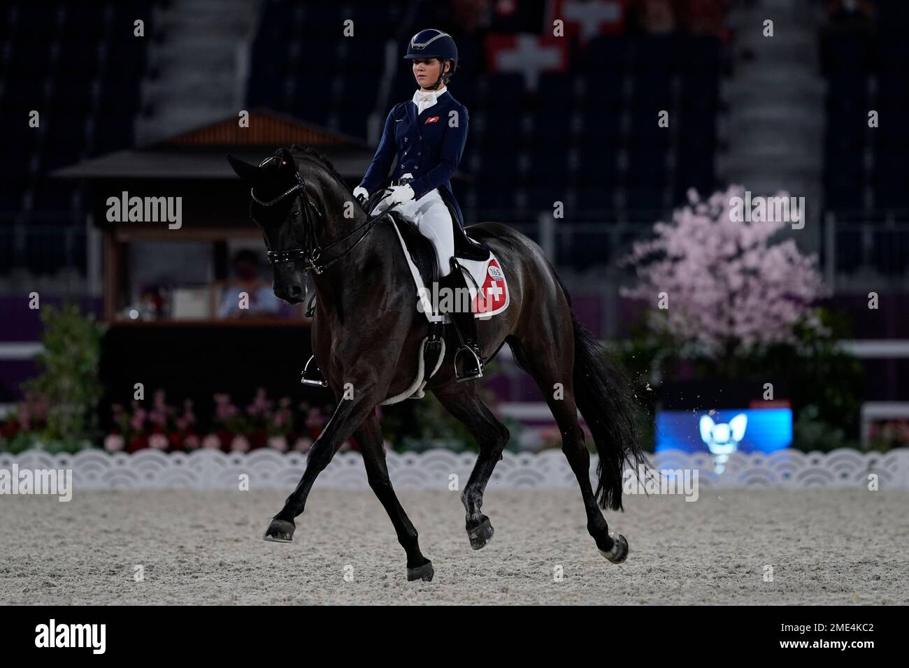 Switzerland's Estelle Wettstein, riding West Side Story Old, competes ...
