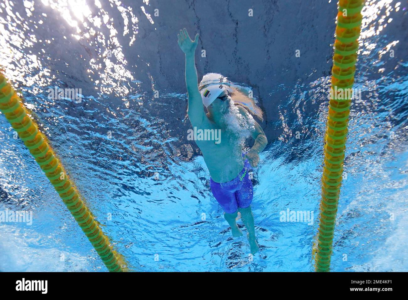 Lithuania's Danas Rapsys competes in a 200-meter freestyle heat at the ...
