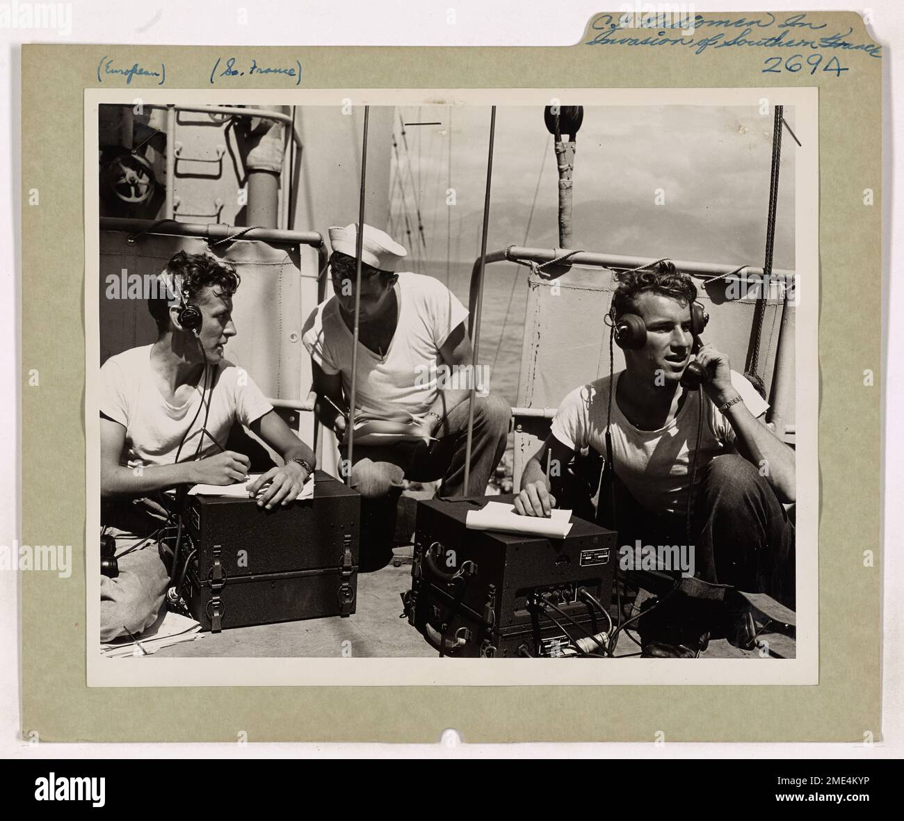 Coast Guard Radiomen in Invasion of Southern France. Serving aboard a ...