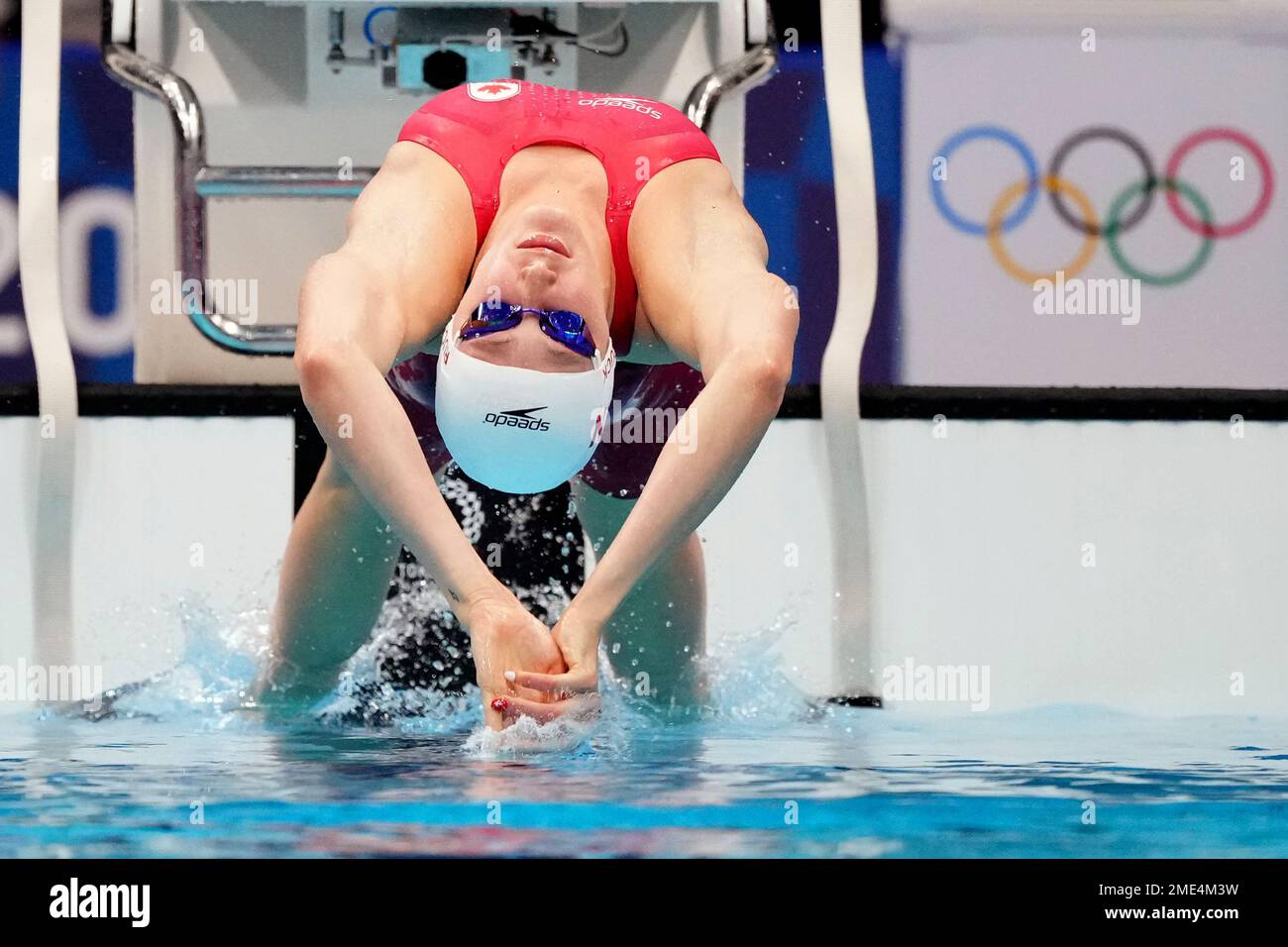 Taylor Ruck of Canada starts in her heat in the women's 100-meter ...