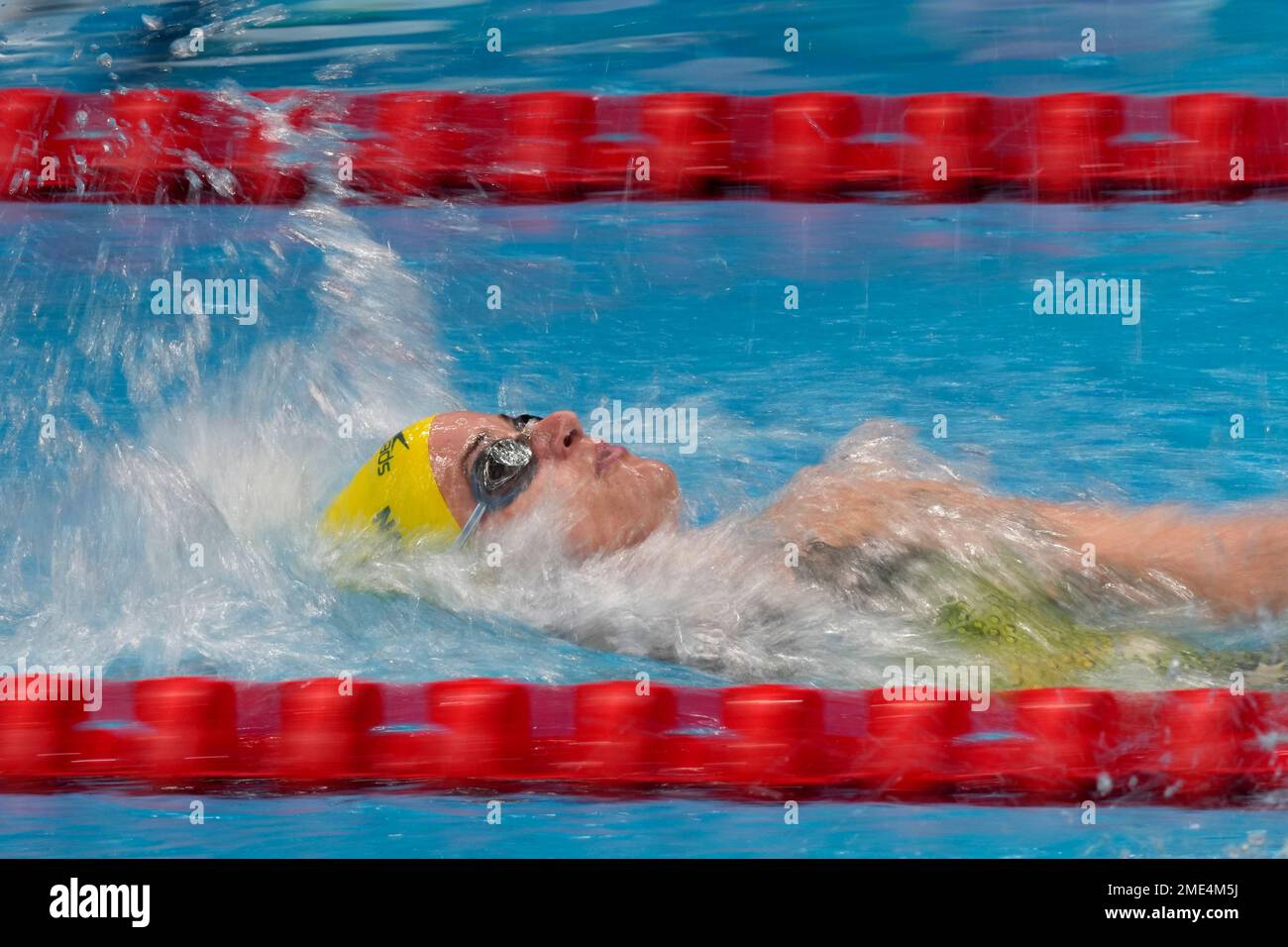 Kaylee Mckeown, of Australia, swims during a heat in the women's 100 ...