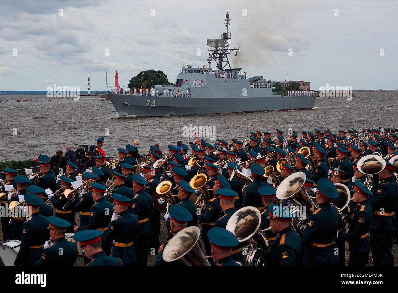 Iranian frigate "Sahand" of the Southern Fleet of the Islamic Republic ...