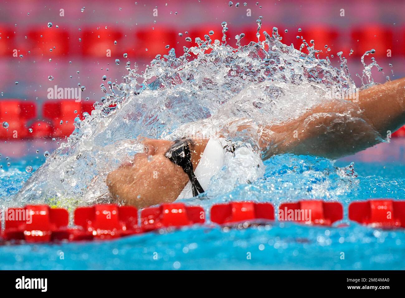 Maana Patel Patel, of India, swims in her heat in the women's 100-meter ...