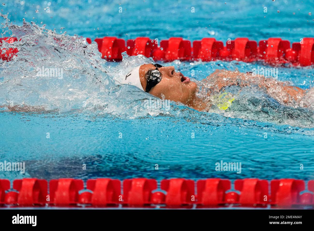 Maana Patel Patel, of India, swims in a heat during the women's 100 ...