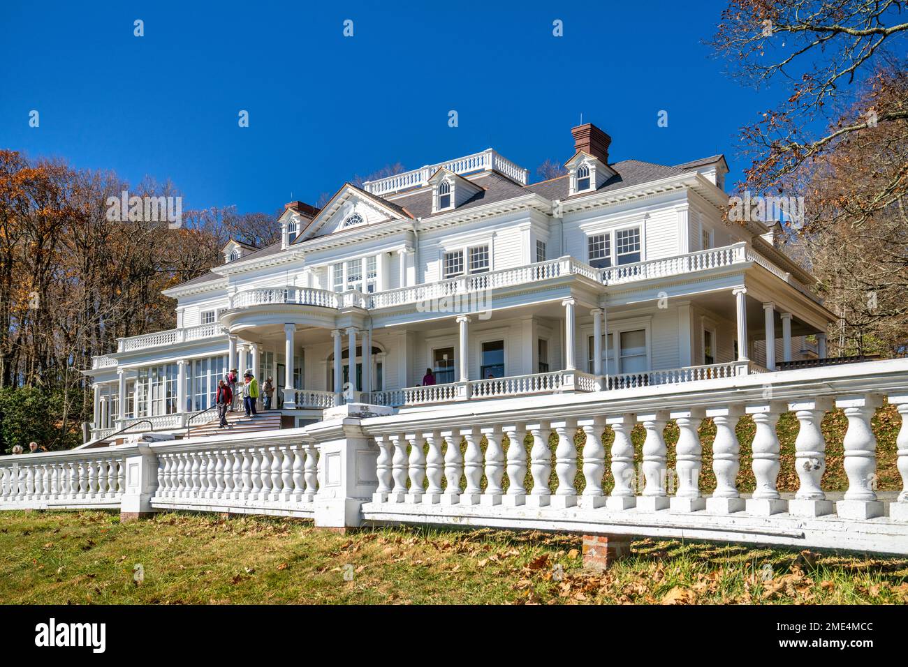 The historic Moses H. Cone Memorial Park and Craft Center and its stone ...