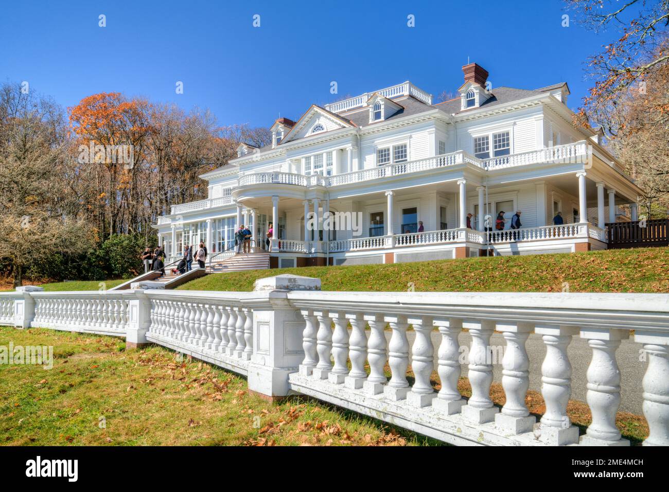 The historic Moses H. Cone Memorial Park and Craft Center and its stone ...