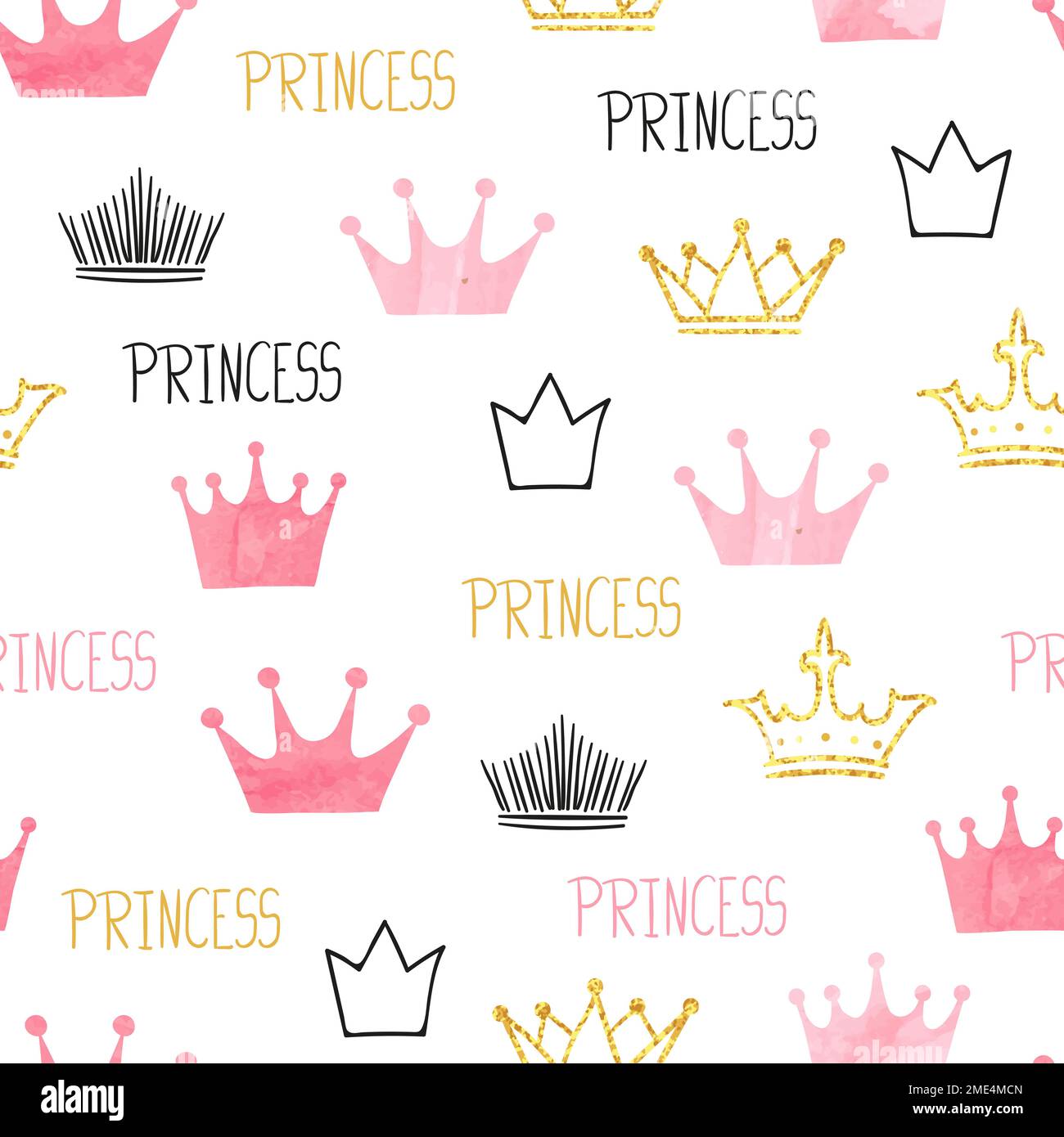 Pink Princess Crown Template