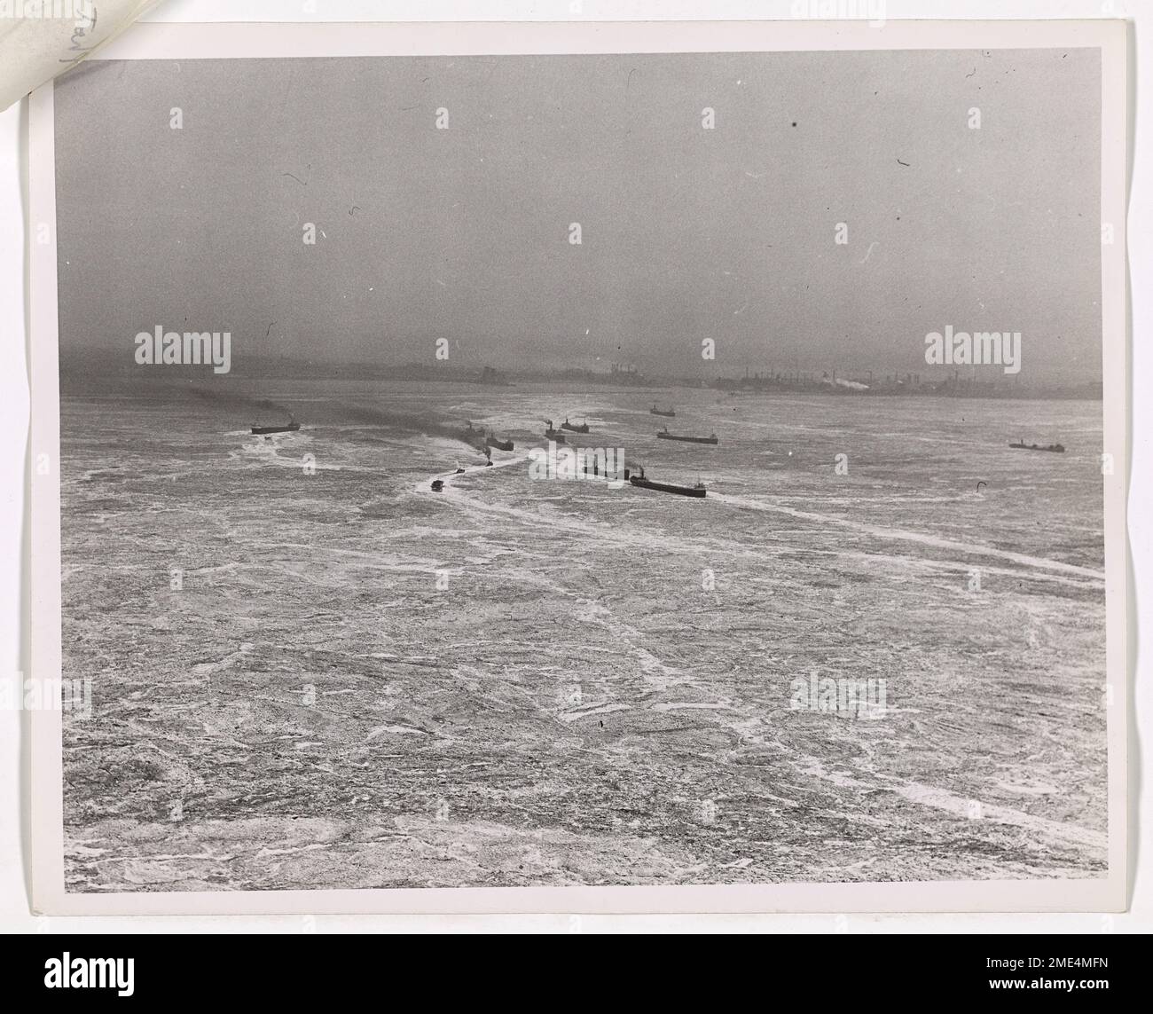 Ten Steamships. This image depicts 10 steamships towing the motor ...