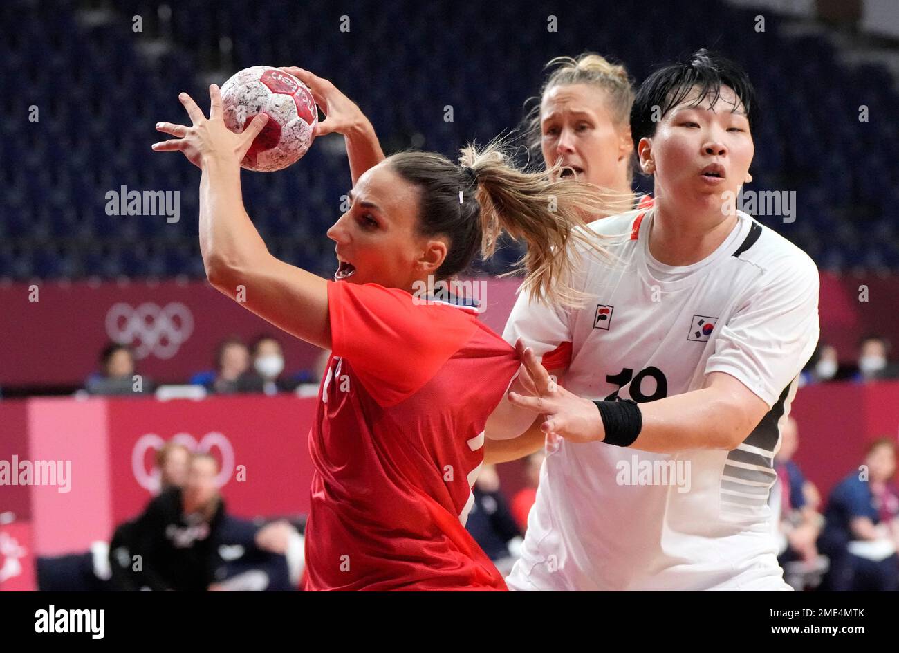 Norway's Marta Tomas in action during the women's preliminary round ...