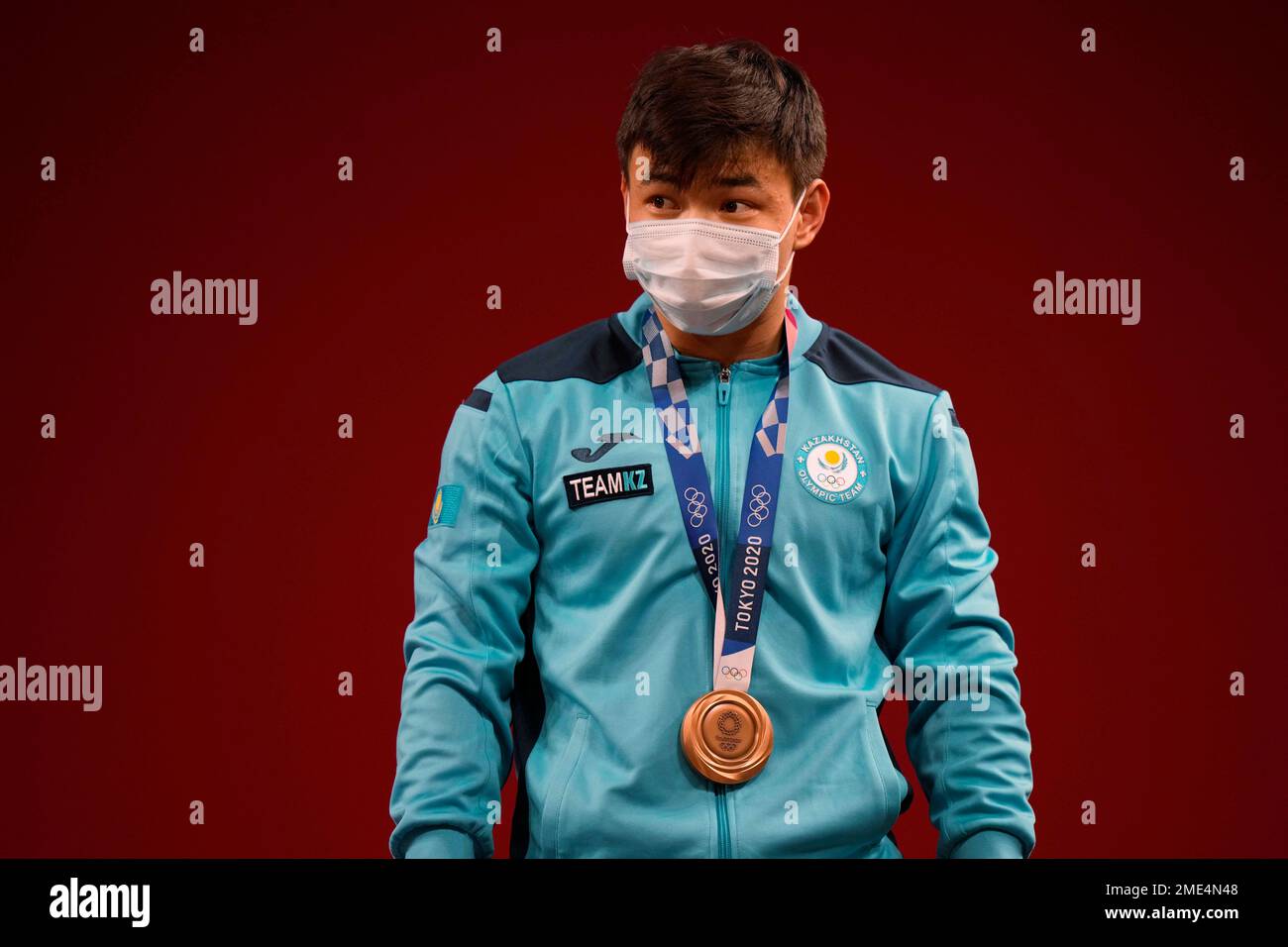Igor Son of Kazakhstan celebrates on the podium after winning the ...
