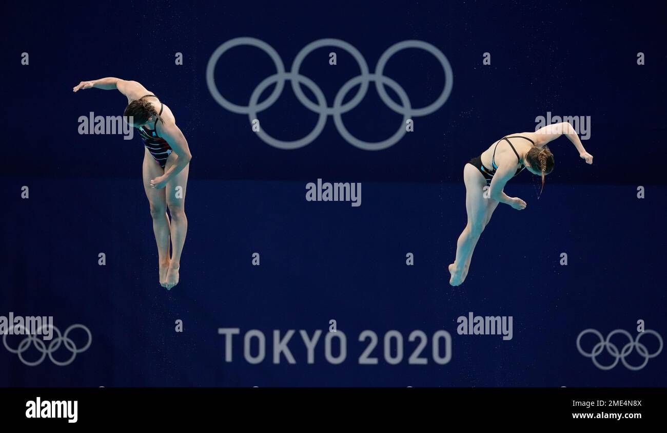 Lena Hentschel and Tina Punzel of Germany compete during the Women's ...