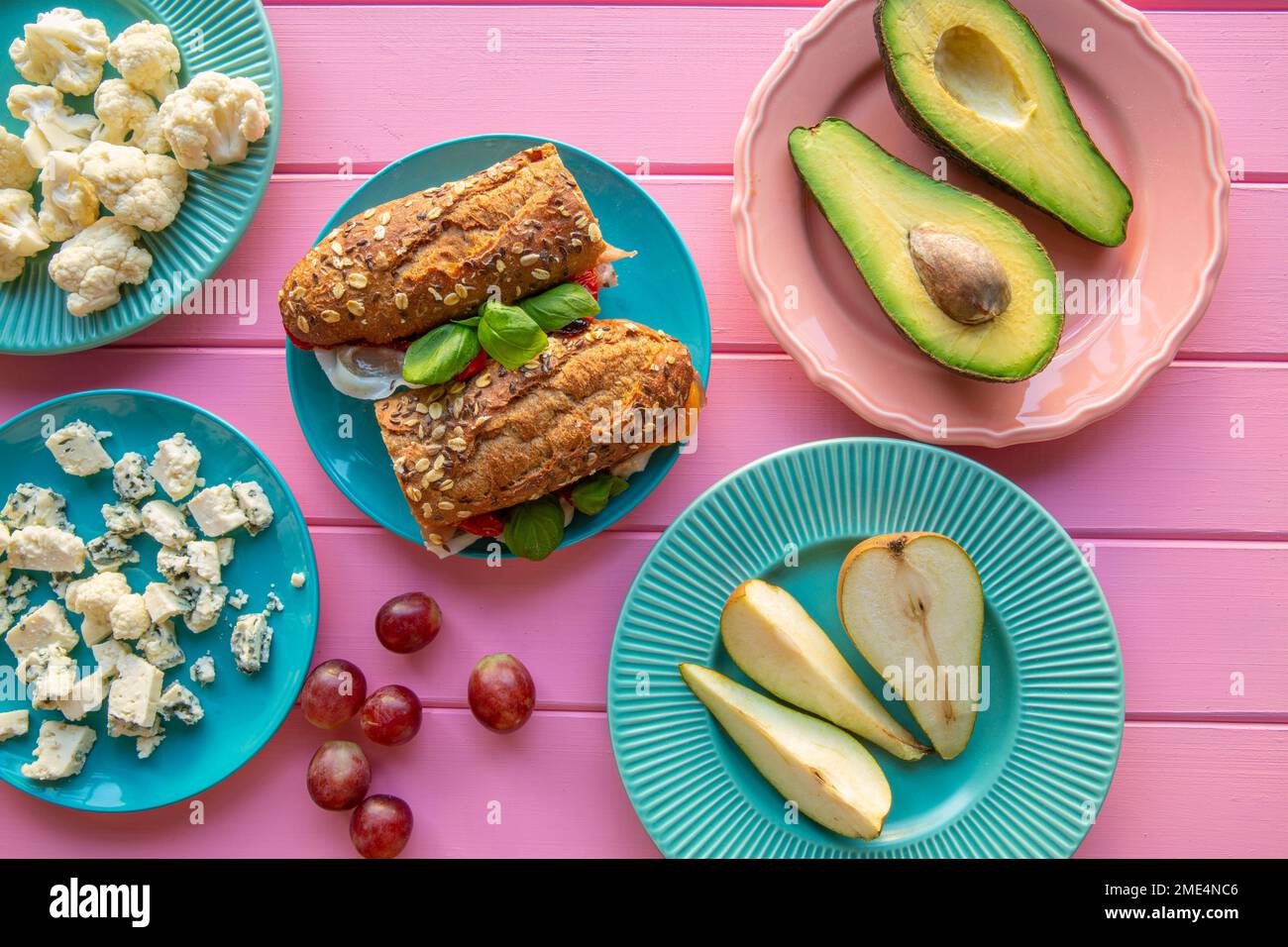 Assortment of tasty healthy snacks, top view. Healthy life concept ...