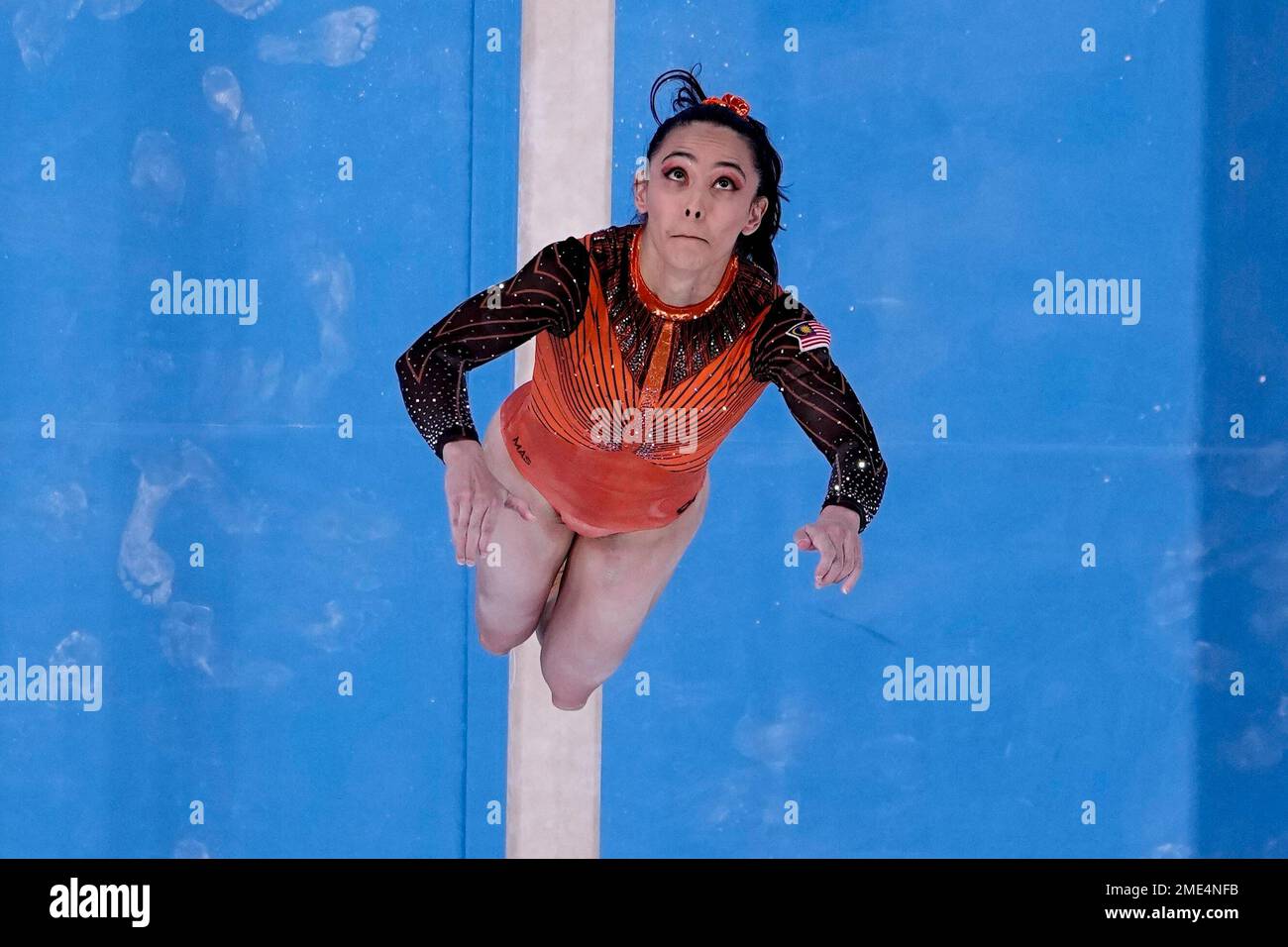 Farah Ann Abdul Hadi, of Malaysia, performs on the beam during women's ...