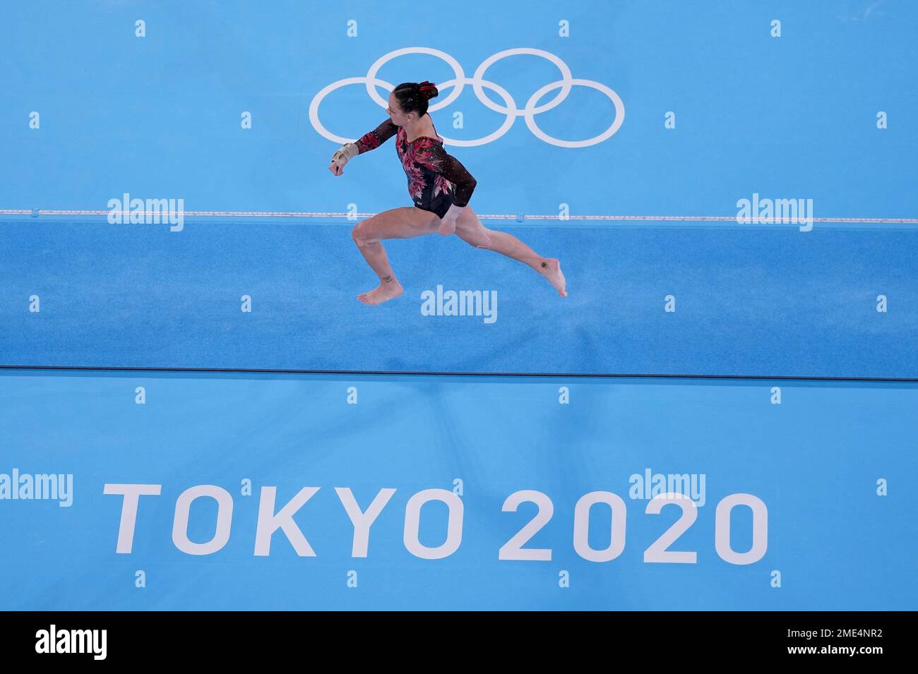 Shallon Olsen, of Canada, performs on the vault during women's artistic ...