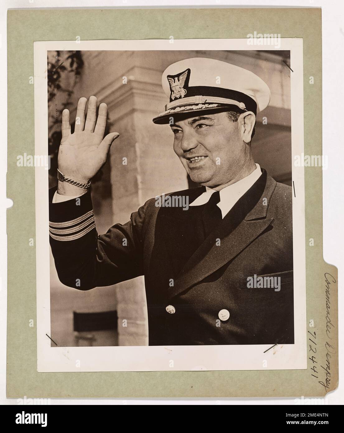U.S. Coast Guard Commander Jack Dempsey, former heavyweight boxing ...