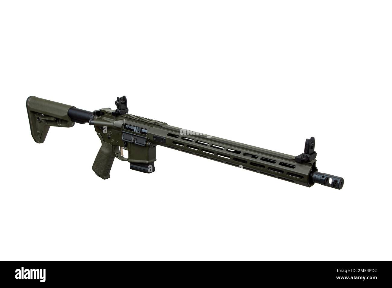 Modern automatic rifle isolated on white background. Weapons for police ...