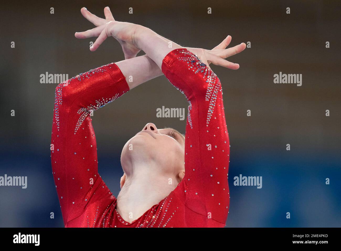 Jade Carey, of the United States, performs her floor exercise routine ...